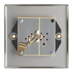 Contactum iConic 1-Gang F-Type Satellite Socket Brushed Steel with ...