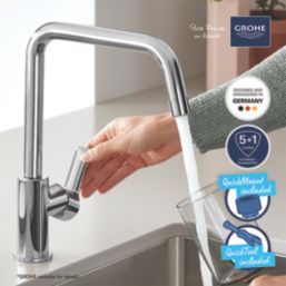 Grohe QuickFix Start U-Spout Kitchen Tap Chrome - Screwfix
