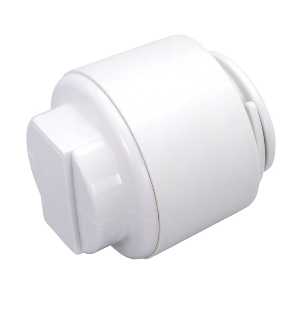 FloPlast FloFit+ Plastic Push-Fit Stop Ends 15mm 2 Pack - Screwfix