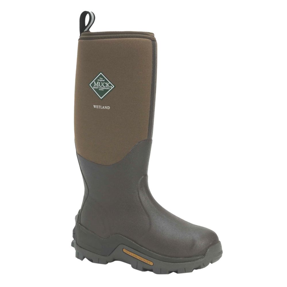 Muck Boots Wetland Hi Patterned Size 12 Brown Non Safety Wellies - Screwfix