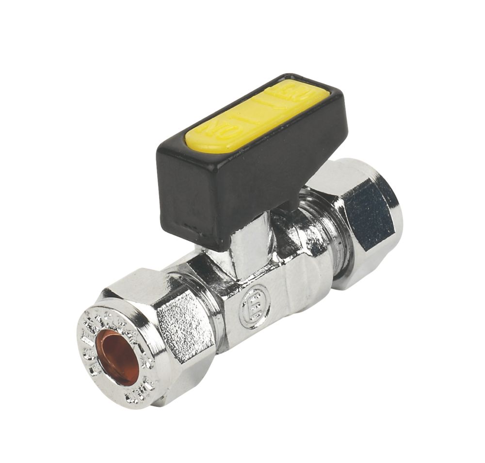Essentials Mini Ball Valve 8mm x 8mm - Screwfix