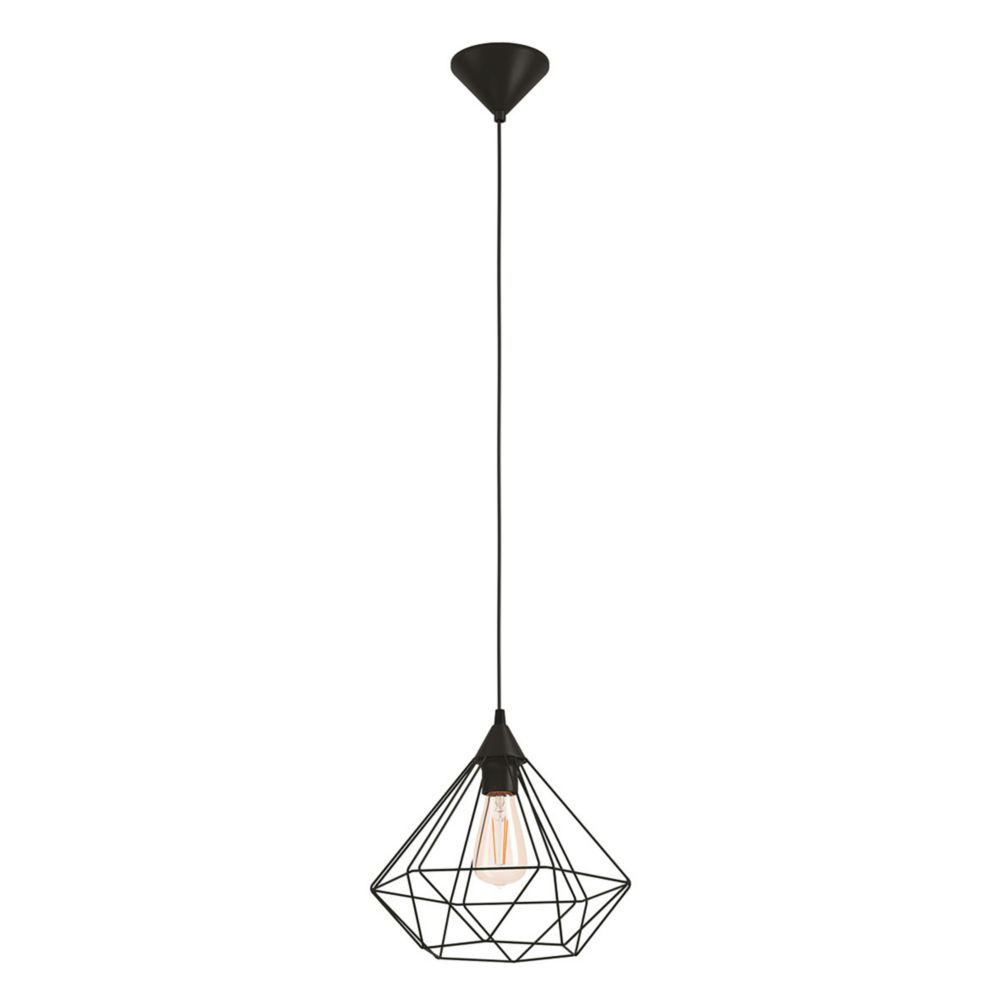 Eglo Tarbes 325 mm Single Pendant Light Black - Screwfix