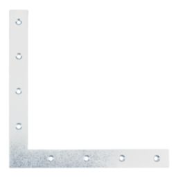 Essentials Angle Plates Silver 190mm x 190mm x 22mm 10 Pack - Screwfix