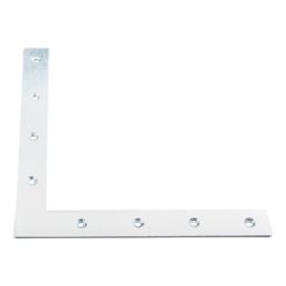 Essentials Angle Plates Silver 190mm x 190mm x 22mm 10 Pack - Screwfix