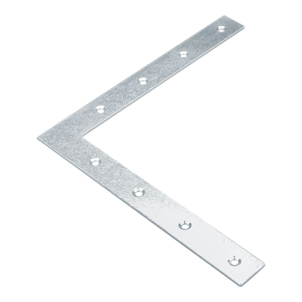 Essentials Angle Plates Silver 190mm x 190mm x 22mm 10 Pack - Screwfix