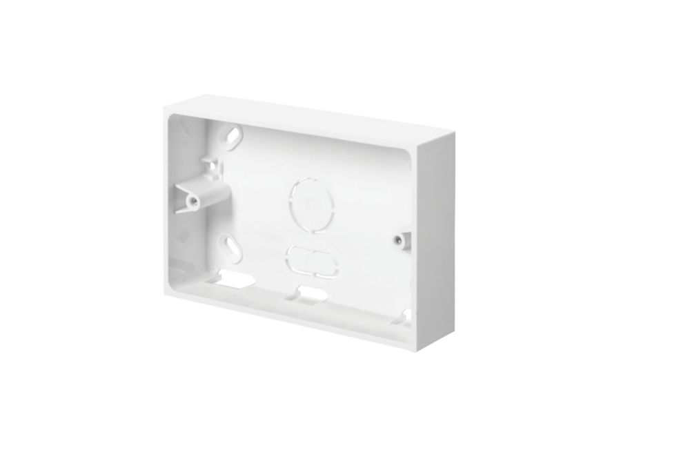 Tower Mita 2-Gang Surface Pattress Mini Trunking Surface Box 30mm 2 ...