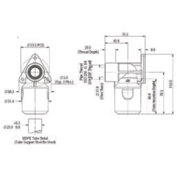 JG Speedfit UGPWB2516 MDPE Wall Plate Elbow 25mm x 3/4" - Screwfix