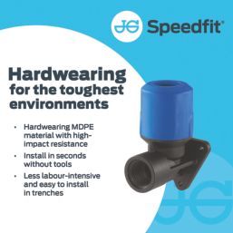 JG Speedfit UGPWB2516 MDPE Wall Plate Elbow 25mm x 3/4" - Screwfix