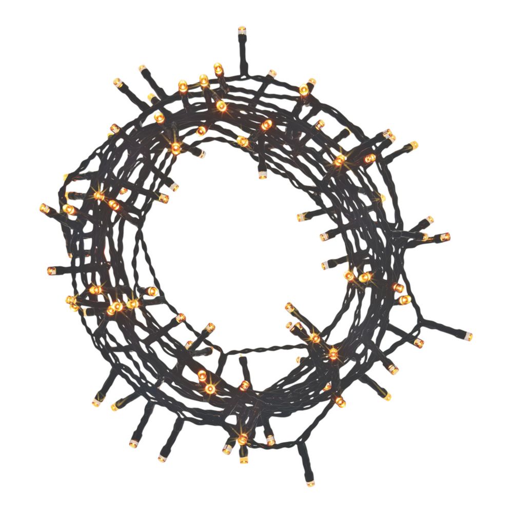 120 LED Indoor & Outdoor Warm White String Christmas Lights - Screwfix