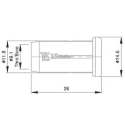 Flomasta Plastic Push-Fit Pipe Inserts 15mm 50 Pack - Screwfix