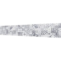 Splashwall Grey/White Matt MDF Splashback 2440mm x 600mm x 9mm - Screwfix