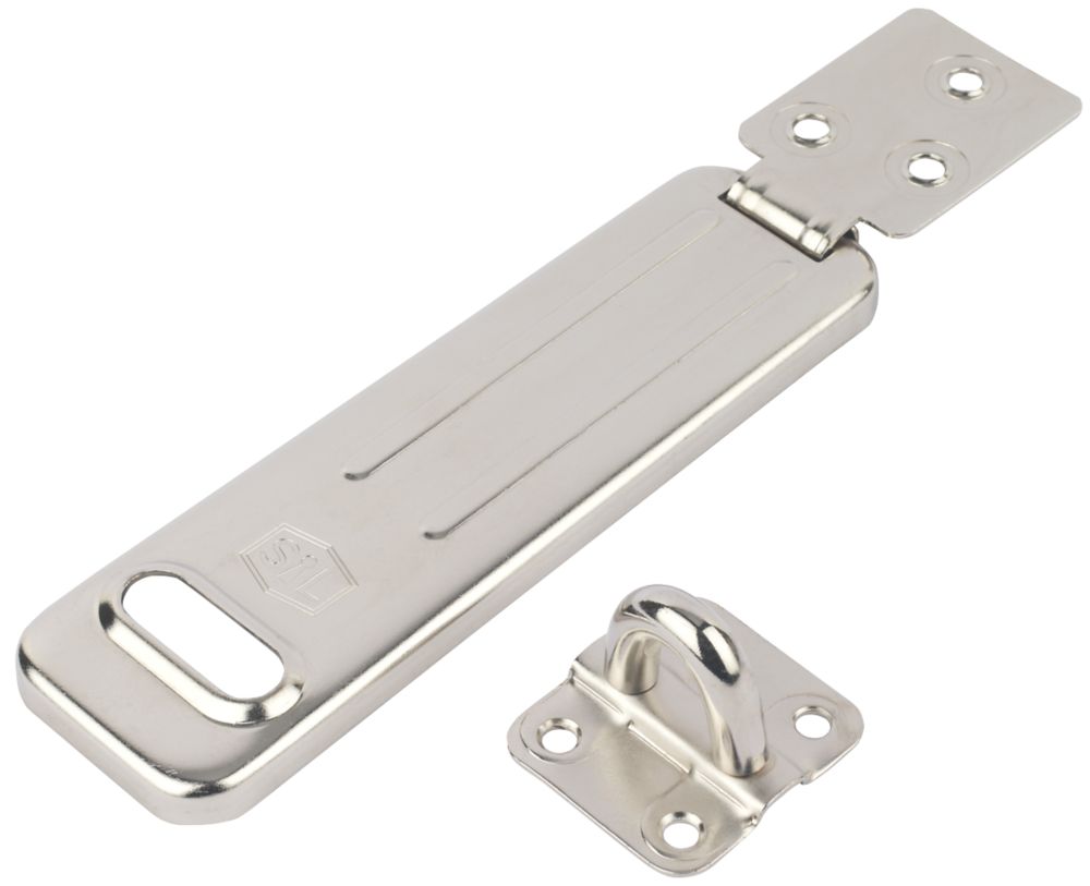 Smith & Locke Hasp & Staple Nickel 150mm | Hasp & Staple | Screwfix.com