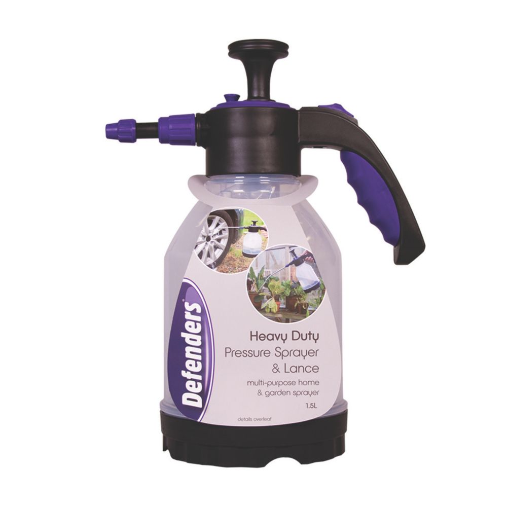Defenders White / Purple Pressure Sprayer 1.5Ltr - Screwfix