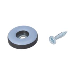 Fix-O-Moll Grey Round Screwed Easy Gliders 22mm x 22mm 50 Pack - Screwfix