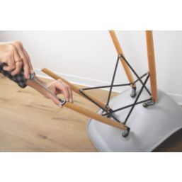 Fix-O-Moll Grey Round Screwed Easy Gliders 22mm x 22mm 50 Pack - Screwfix