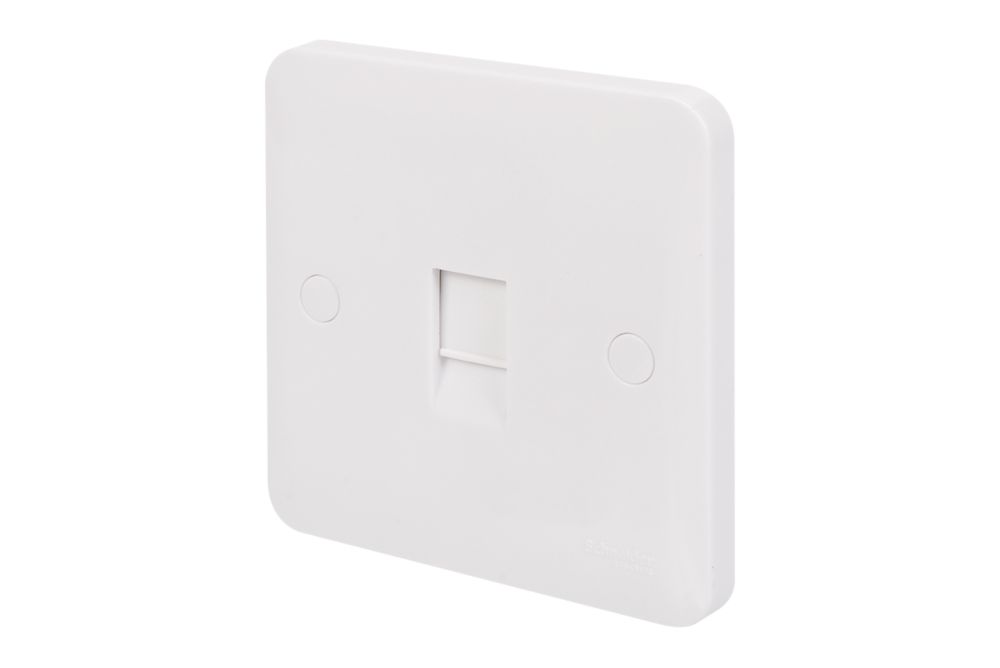 Schneider Electric Lisse 1-Gang RJ45 Ethernet Socket White - Screwfix