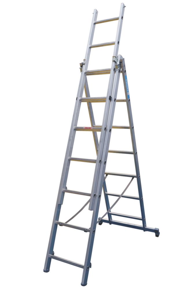 Zarges Light Trade Aluminium 4m Combination Ladder - Screwfix