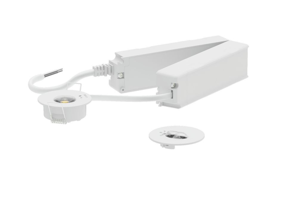 Lexco Fixed Recessed Non-Maintained Emergency LED Downlight White 1.2W ...