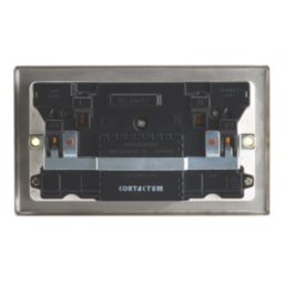 Contactum iConic 13A 2-Gang DP Switched Socket + 4.8A 24W 2-Outlet Type ...