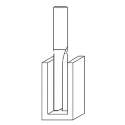 Erbauer 1/2" Shank Double-Flute Straight Router Cutter 12.7mm x 50.8mm ...