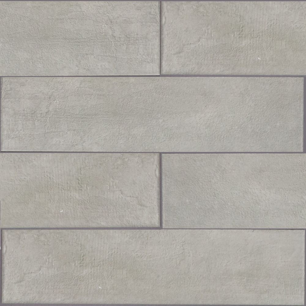 Marquis Bricktrend Grey Porcelain Tile 331.5mm x 81.5mm 46 Pack - Screwfix