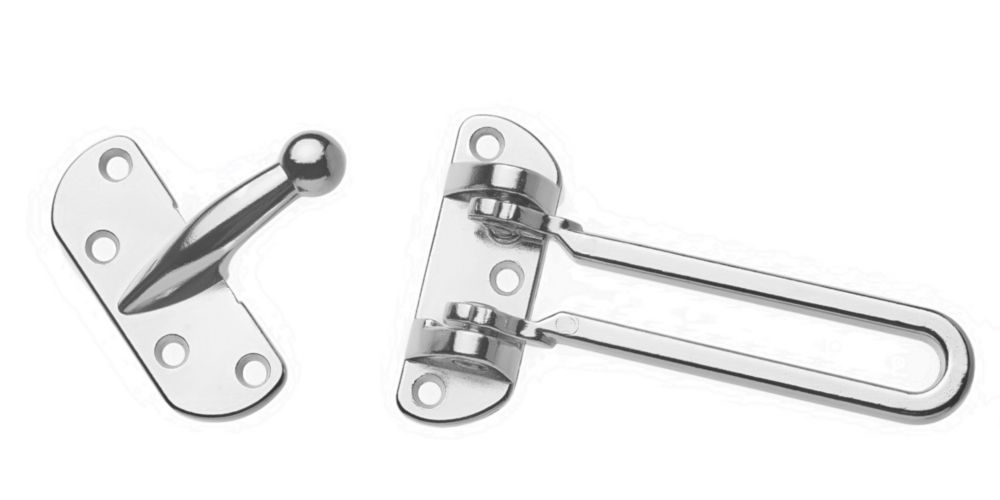 Security Solutions Door Guard 110mm Polished Chrome - Screwfix