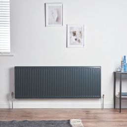 Time 600mm x 1400mm 4633BTU Anthracite Type 11 Convector Radiator ...