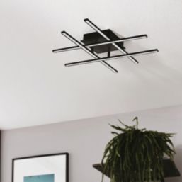 Eglo Lasana 3 LED Ceiling Light Black 3W 2800lm - Screwfix