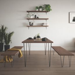 Rothley 3-Pin Hairpin Worktop Leg Gun Metal 710mm - Screwfix