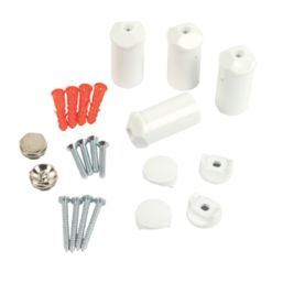 Kudox 30mm x 70mm White Radiator Bracket Kit - Screwfix