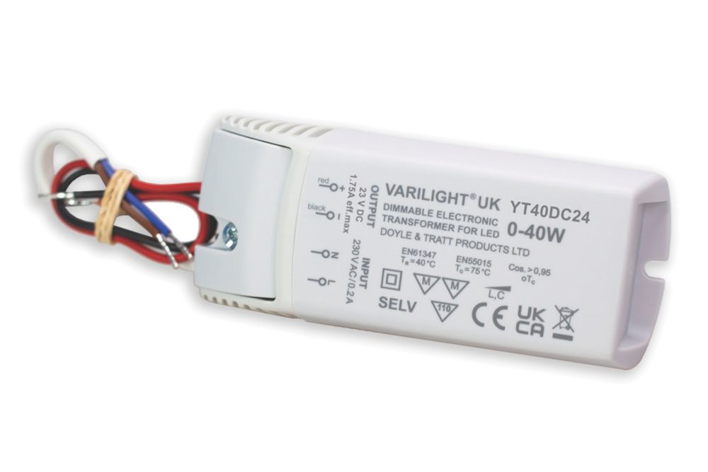 Varilight 24V Constant Voltage LED Driver 24VA - Screwfix
