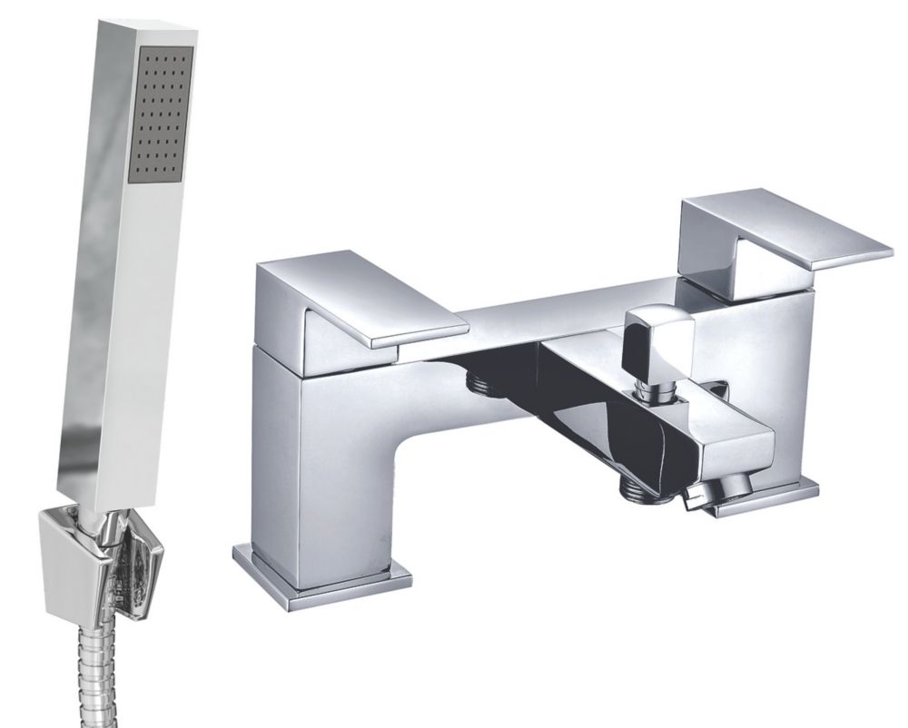 ETAL Veal Deck-Mounted Bath Shower Mixer Tap Polished Chrome - Screwfix