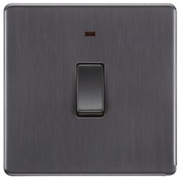 LAP 20A 1-Gang DP Boiler Switch Slate Grey with LED - Screwfix