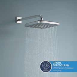 Grohe Precision 250 Square HP Rear-Fed Concealed Chrome Thermostatic Shower System - Screwfix