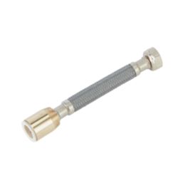 Flomasta Push-Fit Straight Flexible Hose 15mm x 1/2" x 150mm - Screwfix