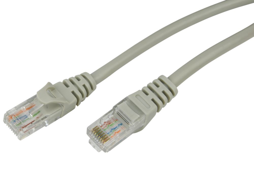 Philex Beige Unshielded RJ45 Cat 5e Ethernet Cable 10m - Screwfix