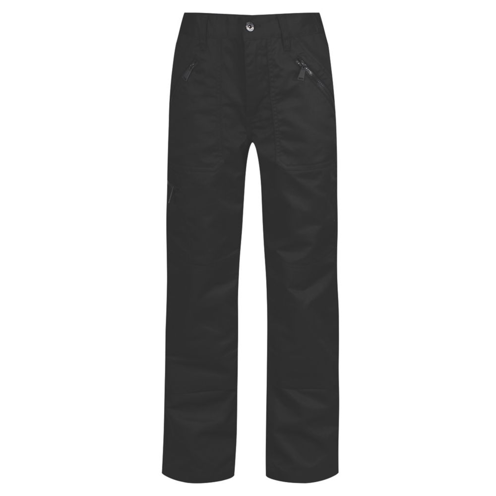 Regatta Pro Action Womens Trousers Black Size 14 29" L - Screwfix
