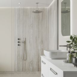 Multipanel Unlipped Bathroom Wall Panel Matt Jupiter Silver 2400mm x ...
