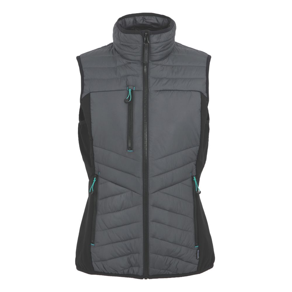 Regatta Women's Ada Hybrid Bodywarmer Womens Bodywarmer Seal Grey/Black ...