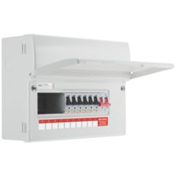 British General Fortress 12-Module 10-Way Part-Populated Main Switch Consumer Unit - Screwfix