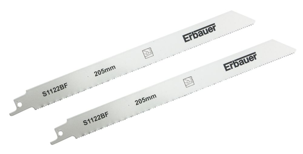 Erbauer Steel Reciprocating Saw Blades 225mm 2 Pack - Screwfix