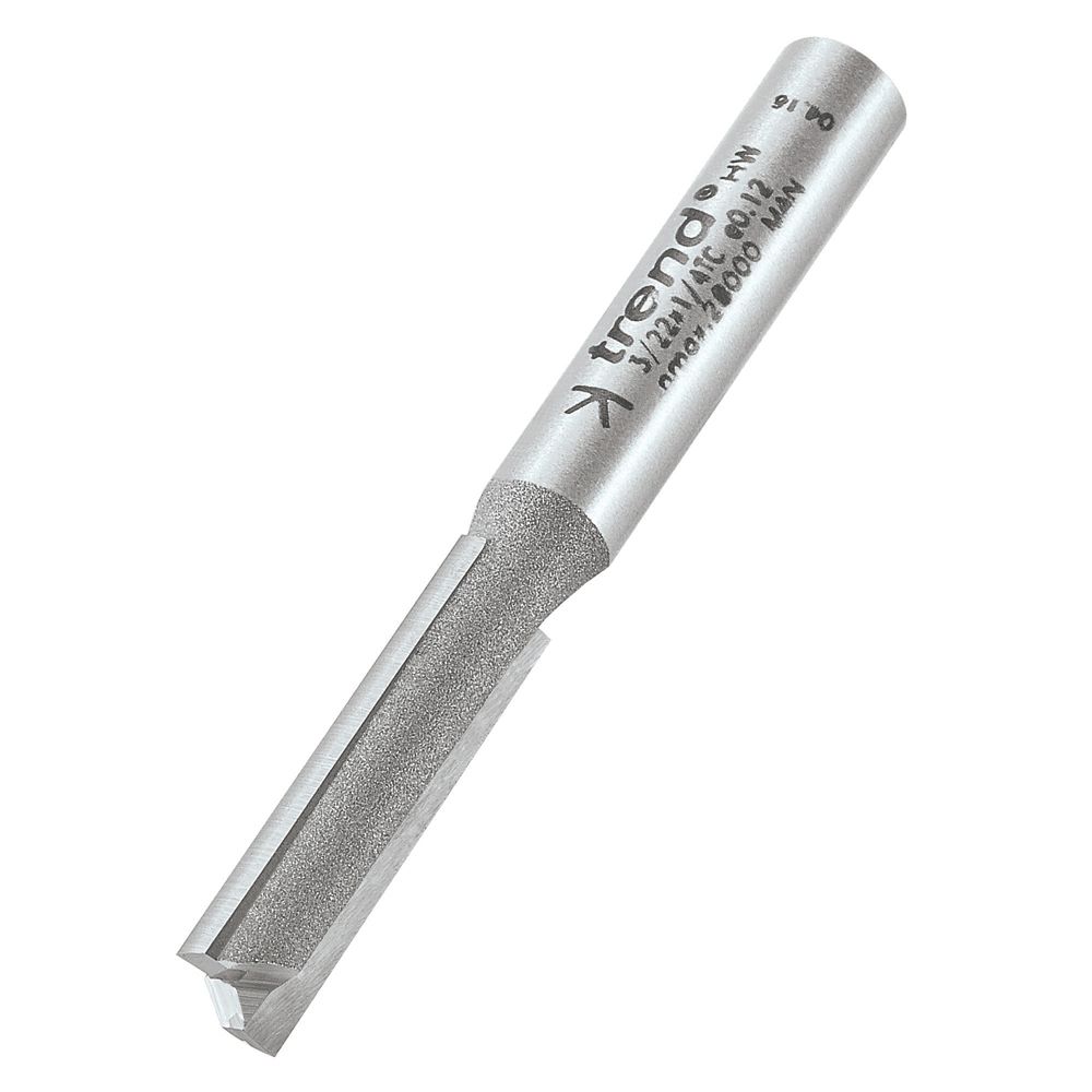 Trend 3/22X1/4TC 1/4" Straight Cutter 6.3mm x 25mm - Screwfix