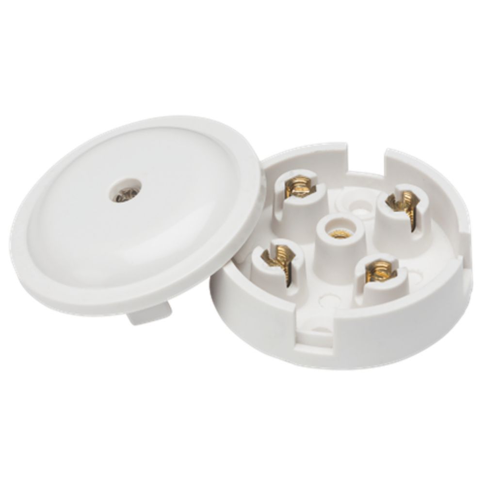 Knightsbridge 5A 4-Terminal Junction Box White - Screwfix