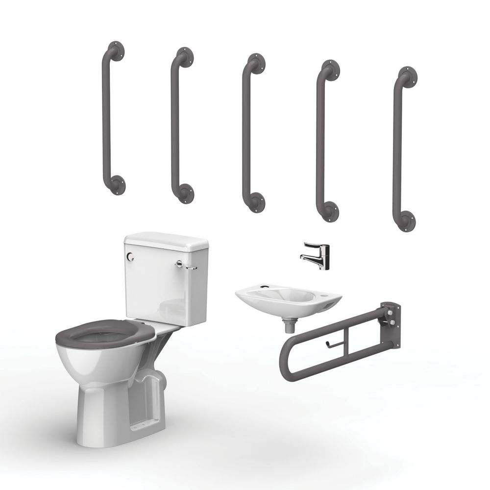 Fitzroy of London Doc M Toilet Pack Grey 12 Piece Set - Screwfix