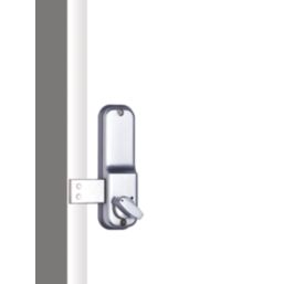 Codelocks Mechanical Medium Duty Push-Button Lock Surface Deadbolt 35mm Satin Silver - Screwfix
