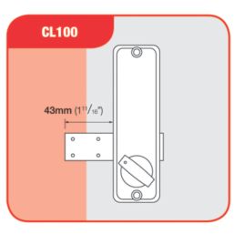 Codelocks Mechanical Medium Duty Push-Button Lock Surface Deadbolt 35mm Satin Silver - Screwfix