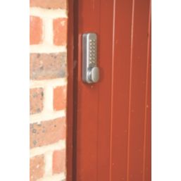 Codelocks Mechanical Medium Duty Push-Button Lock Surface Deadbolt 35mm Satin Silver - Screwfix