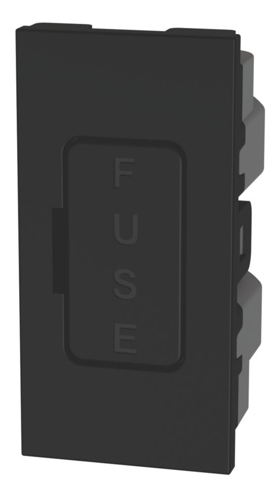 LAP 13A Grid Fused Spur Black - Screwfix