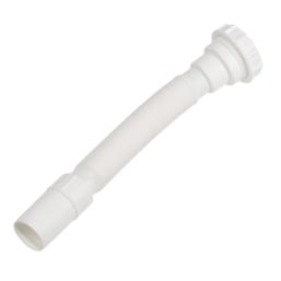 FloPlast FT40 Flexible Waste Pipe White 40mm x 320mm Screwfix