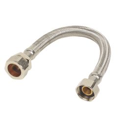 Essentials Flexible Tap Connector 22mm x 3/4" x 300mm - Screwfix